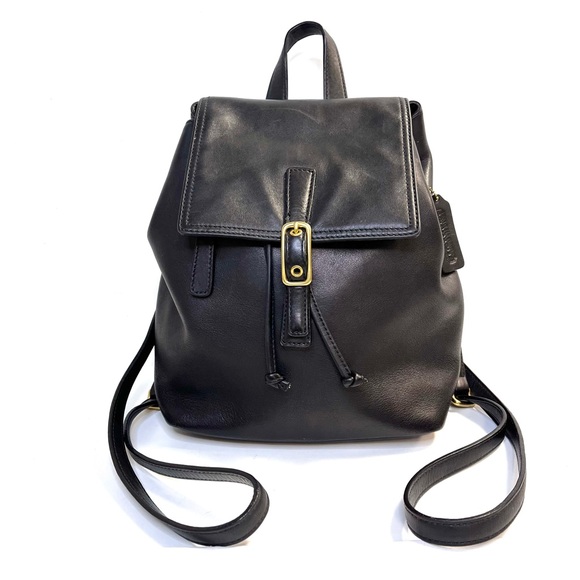 Coach | Bags | Vintage Coach Black Leather Backpack K239858 | Poshmark